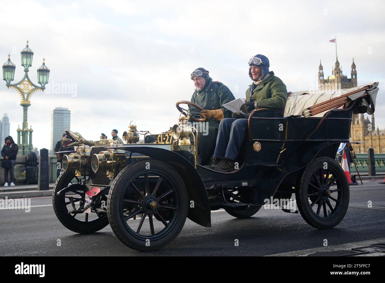 Participants drive through central London during the RM Sotheby's ...