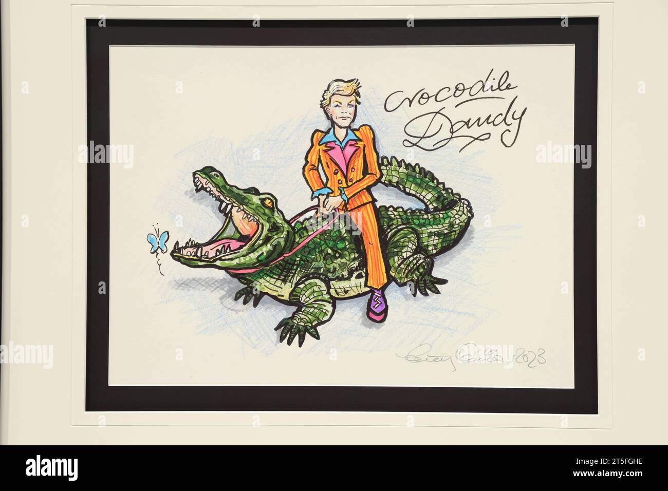 Aus Crocodile Dundee wird Crocodile Dandy, Diese Zeichnung zeigt Udo ...