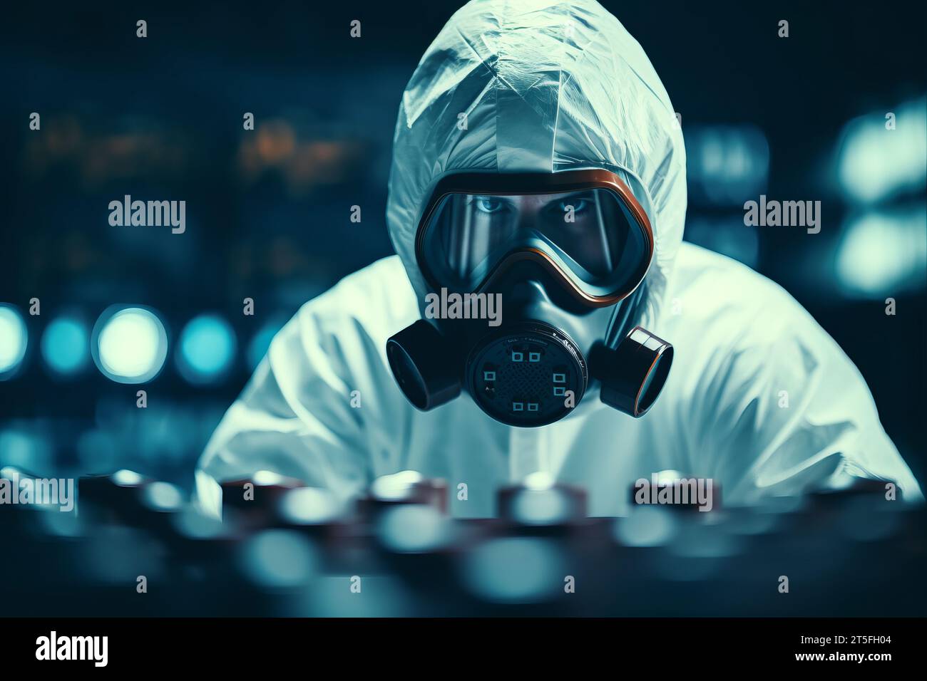 Spraying pesticide gas mask hi-res stock photography and images - Alamy