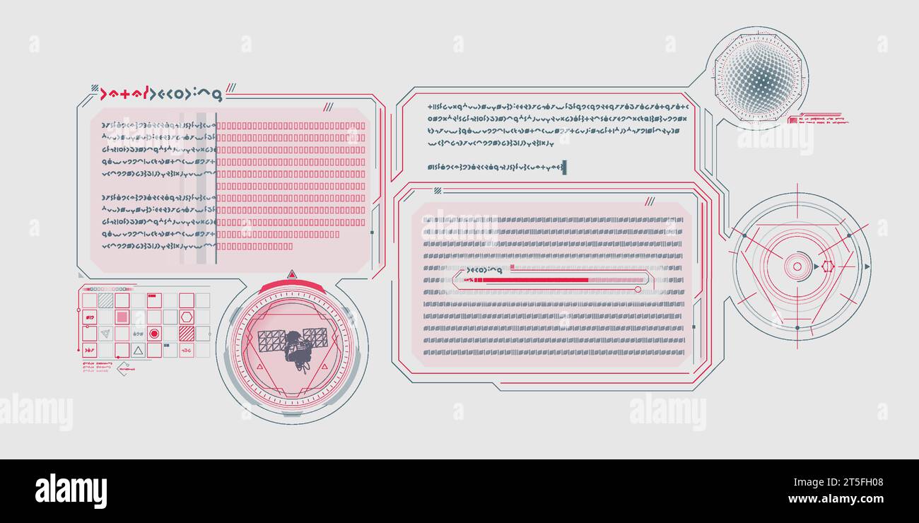 Design elements for infographic of sci-fi communication Stock Vector ...