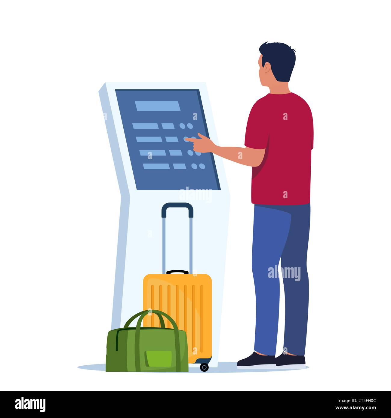 Passenger using self service Cut Out Stock Images & Pictures - Alamy