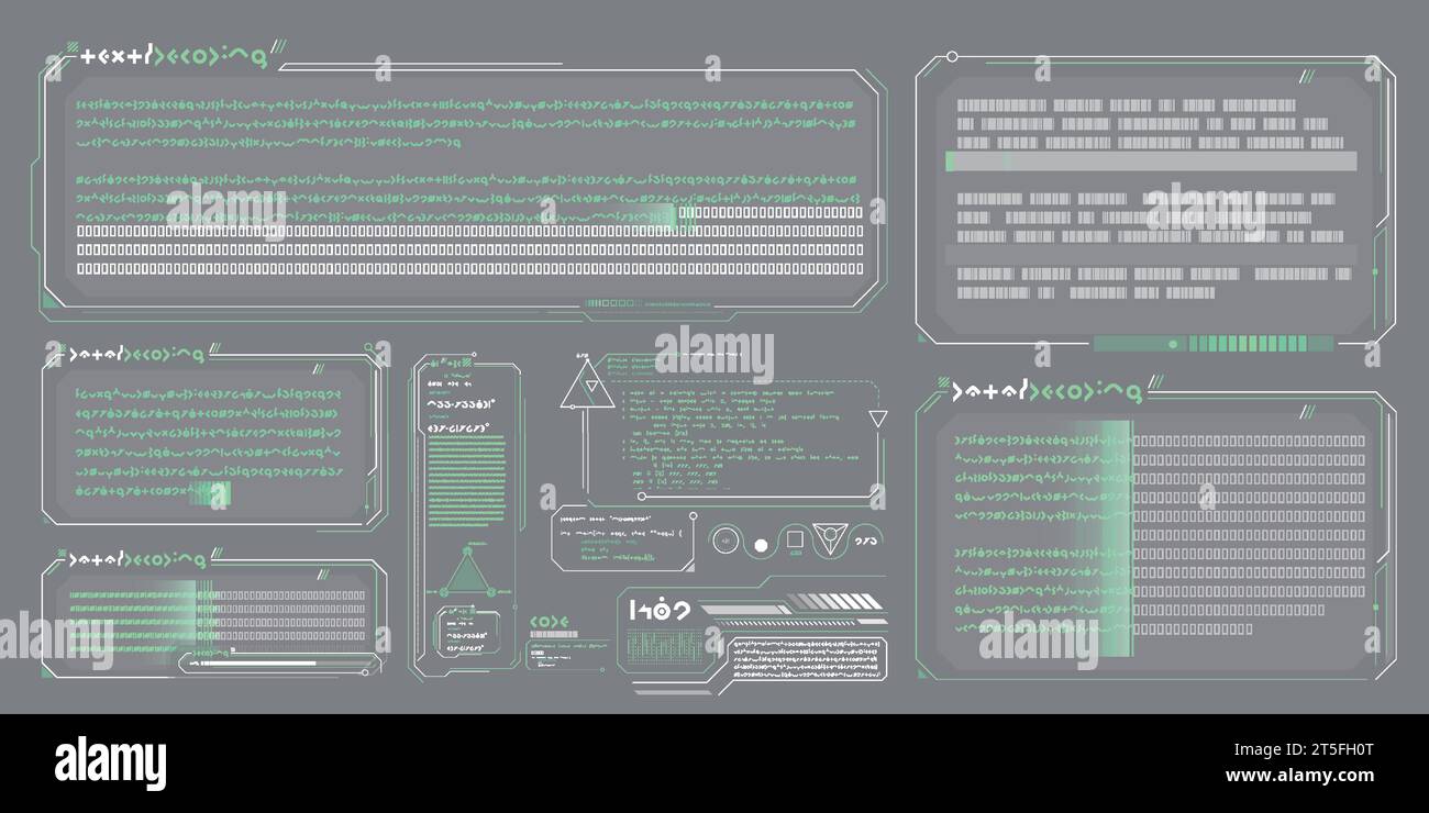 Vector data elements for sci-fi interface infographics Stock Vector ...