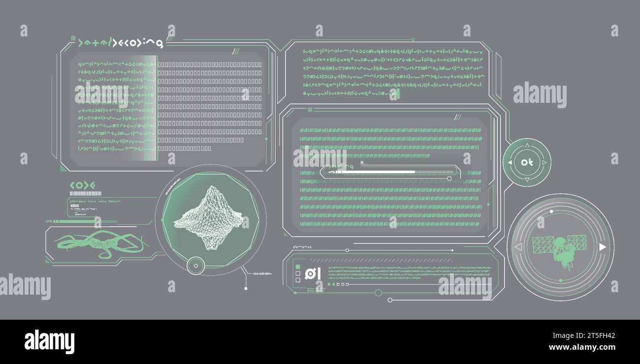 Scientific research data processing interface Stock Vector Image & Art ...