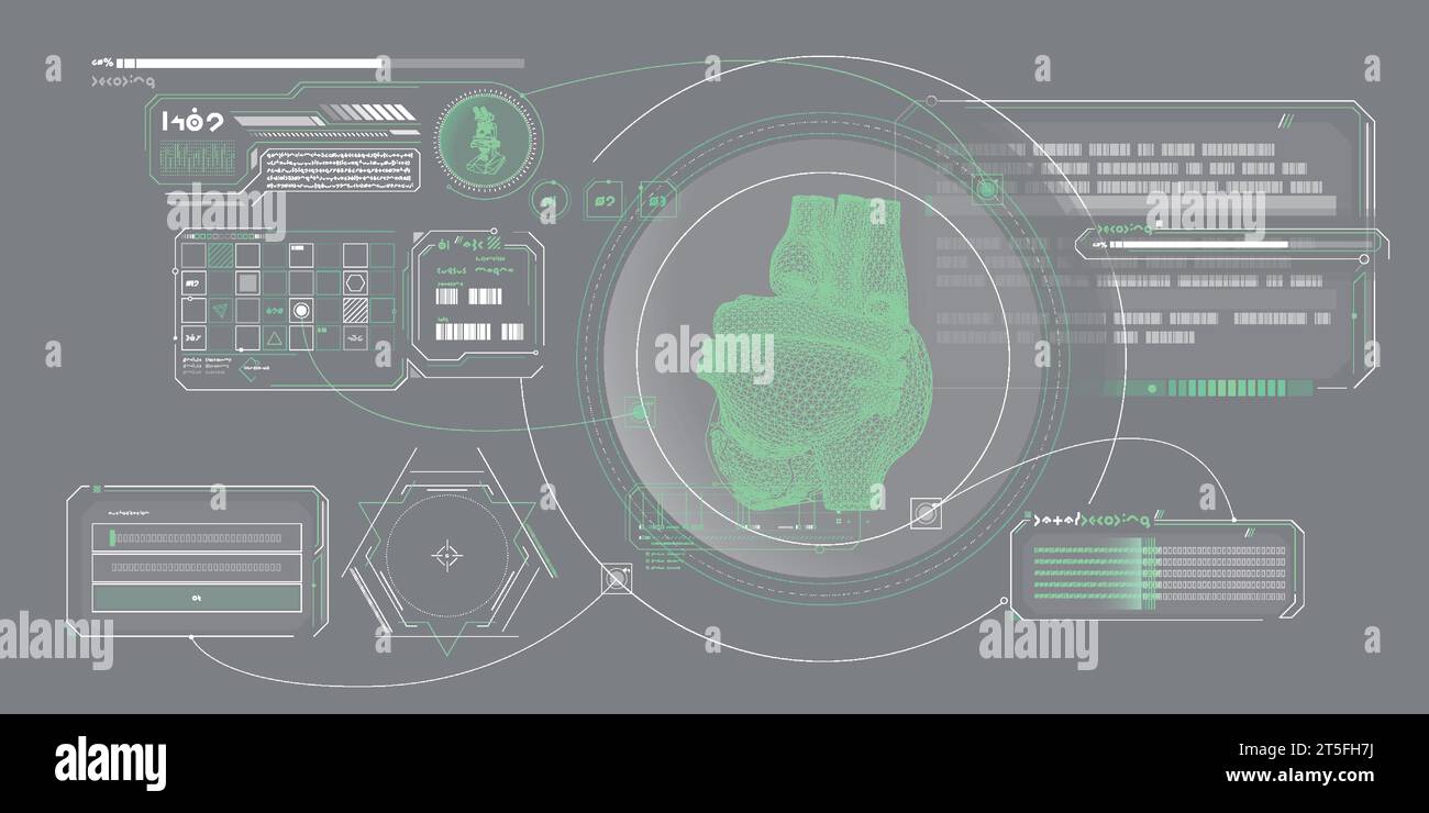 Sci-fi medical research program interface Stock Vector Image & Art - Alamy
