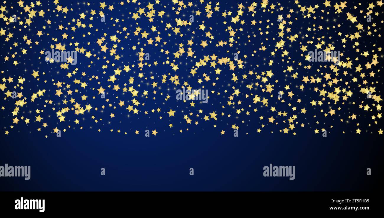 Magic stars vector overlay. Gold stars scattered around randomly ...