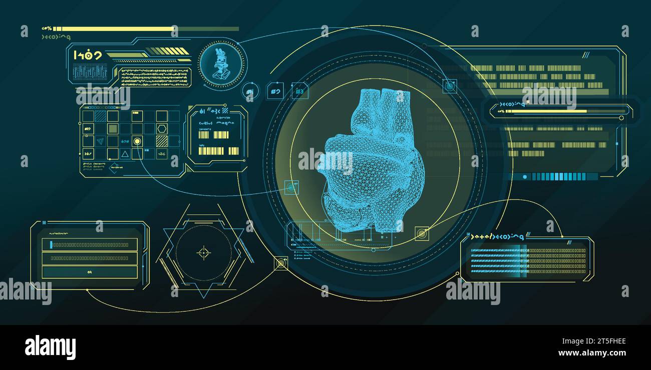 Sci-fi medical research program interface Stock Vector Image & Art - Alamy