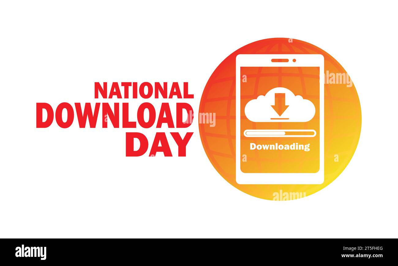 National Download Day, background design wallpaper. Vector illustration. Holiday concept ...