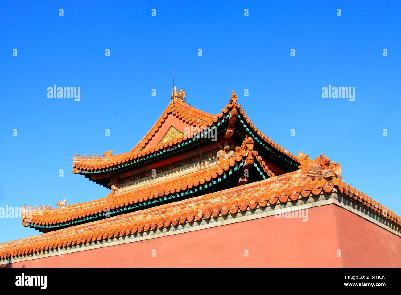 Eaves landscape architecture, ZunHua, hebei province, China Stock Photo ...