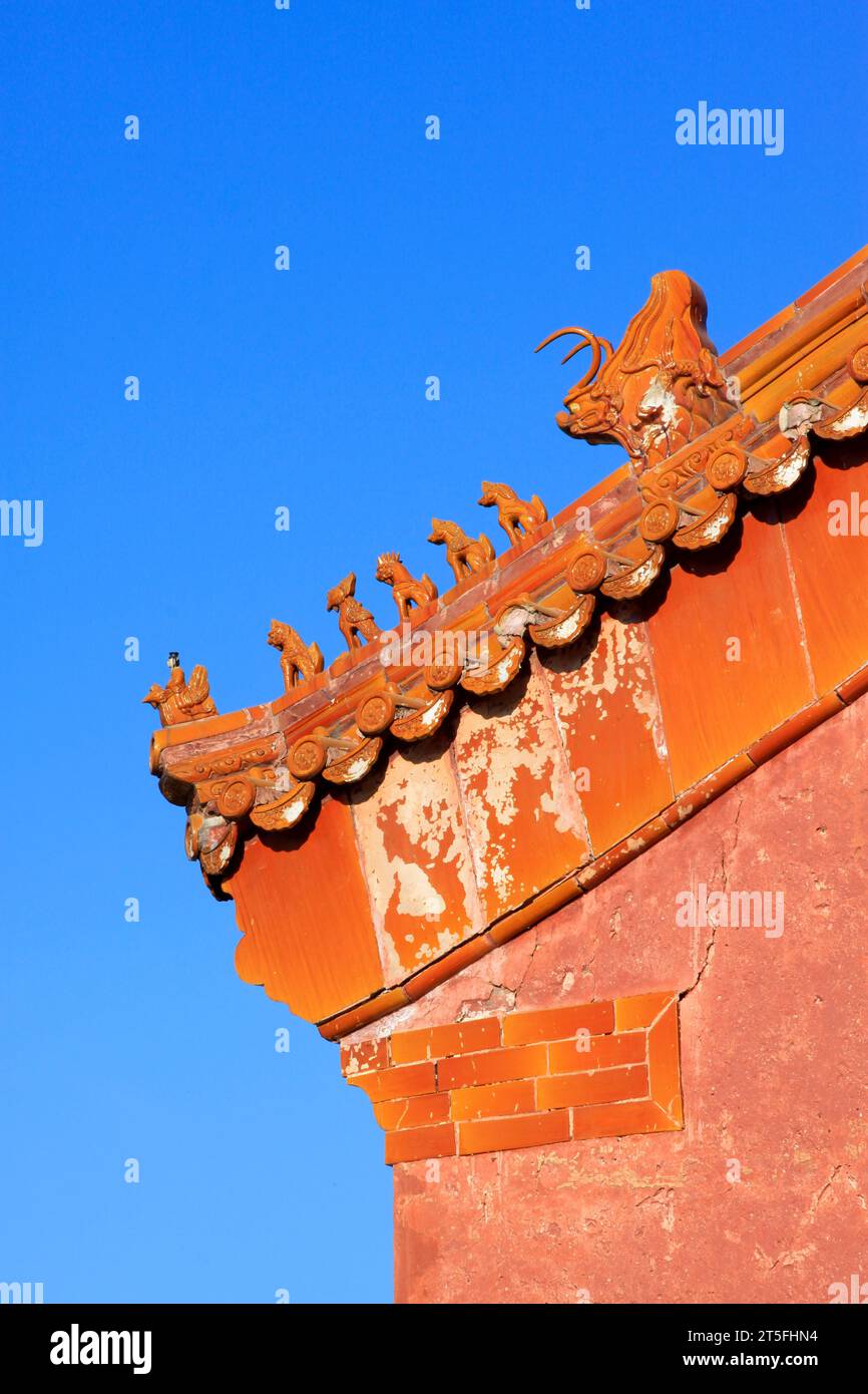 Eaves ridge beast landscape architecture, closeup of photo Stock Photo ...