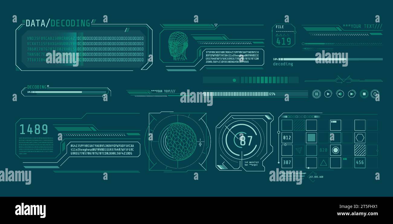 HUD interface design for decoding big data Stock Vector Image & Art - Alamy