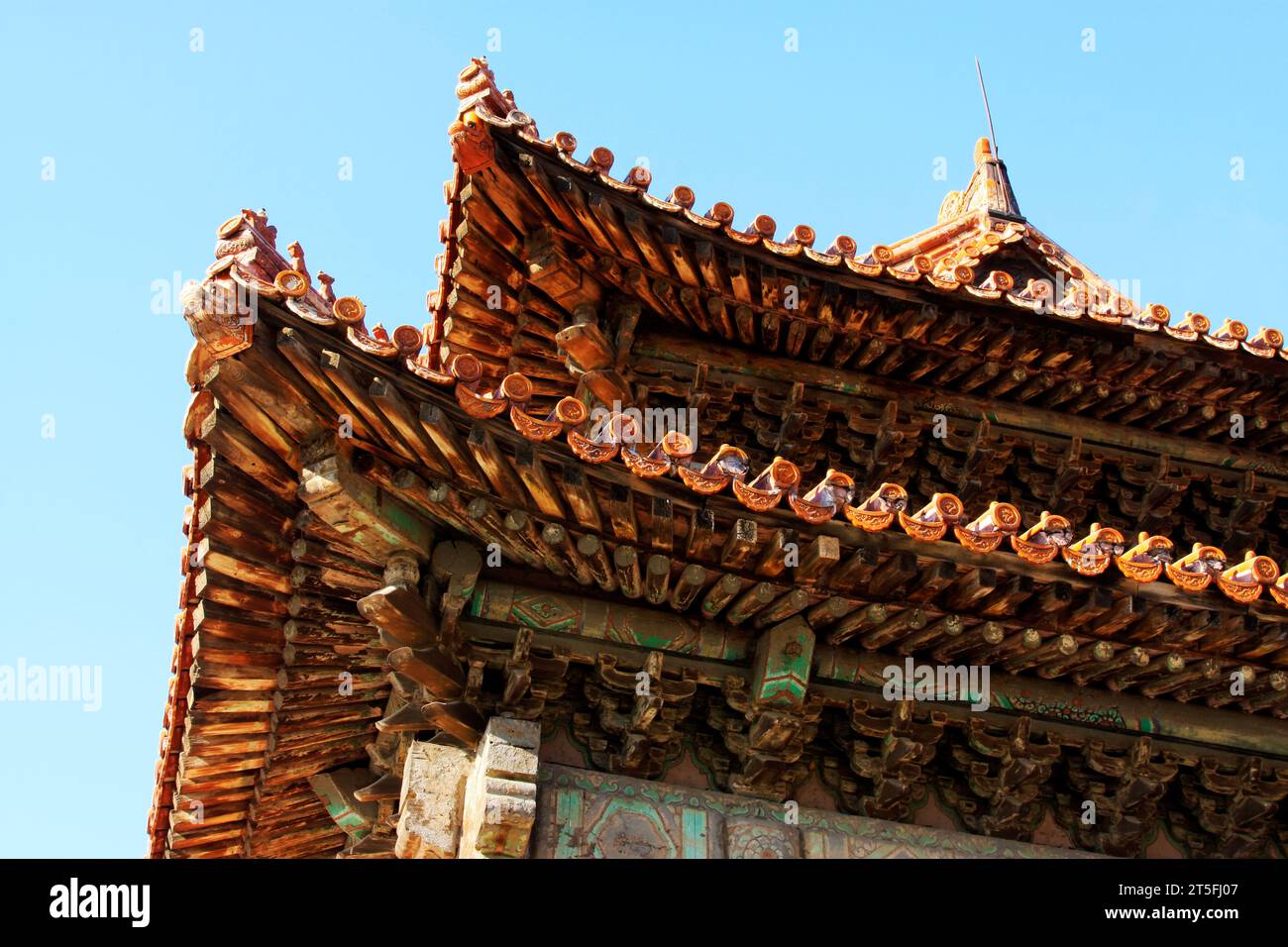 Eaves landscape architecture in north china, closeup of photo Stock ...