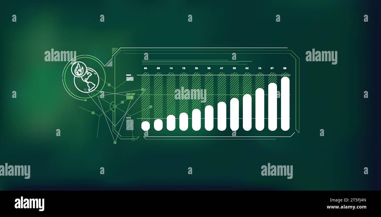 Abstract infographic of world natural gas production growth Stock ...