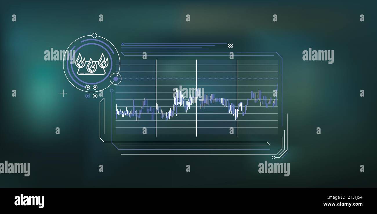 Infographics of price dynamics in natural gas trading Stock Vector ...