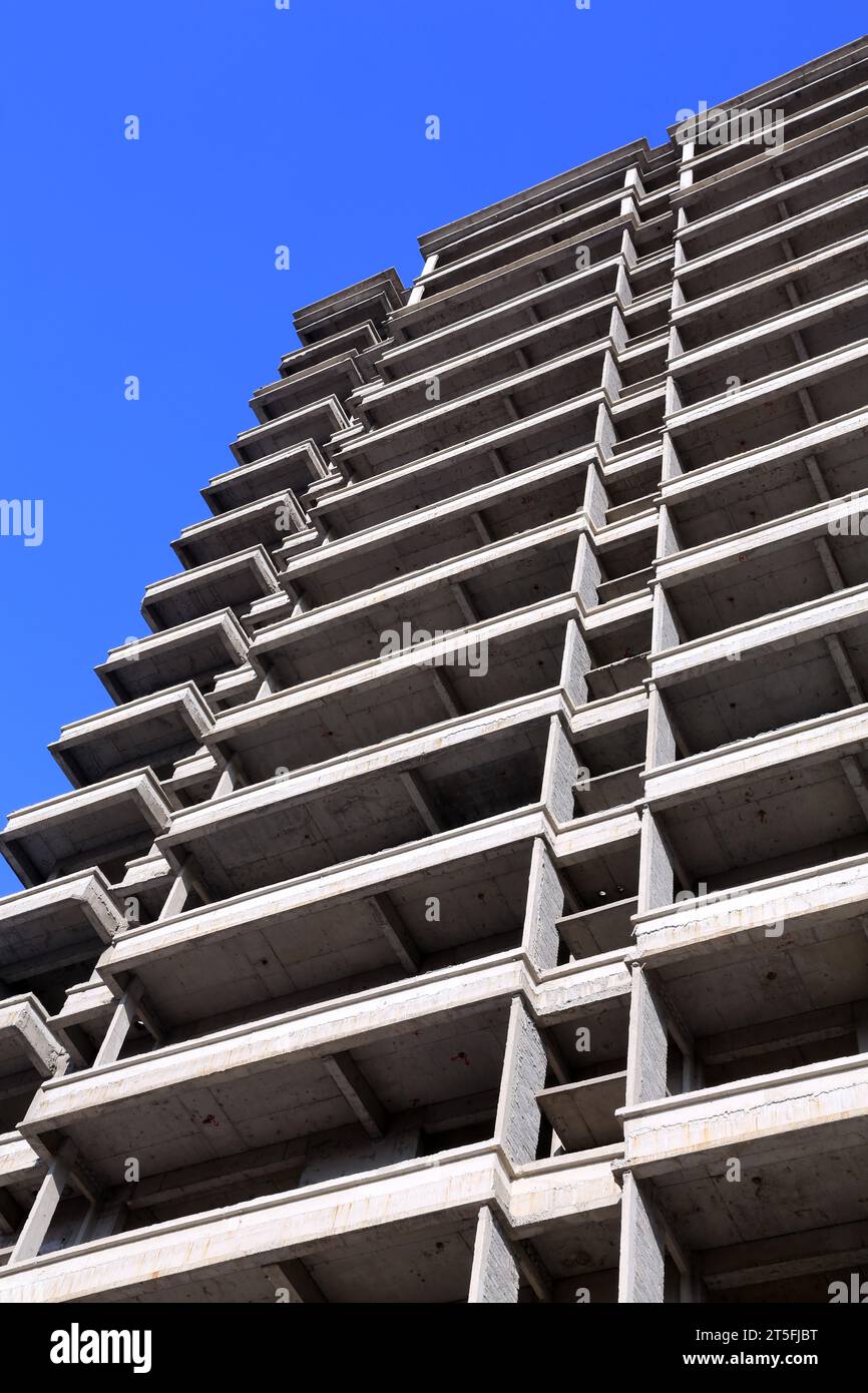 Cast-in-situ concrete high-rise building, closeup of photo Stock Photo ...