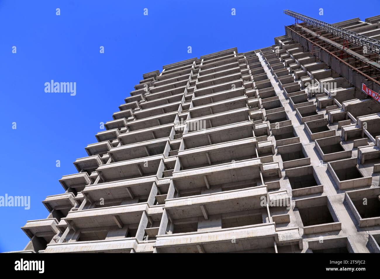 Cast-in-situ concrete high-rise building, closeup of photo Stock Photo ...