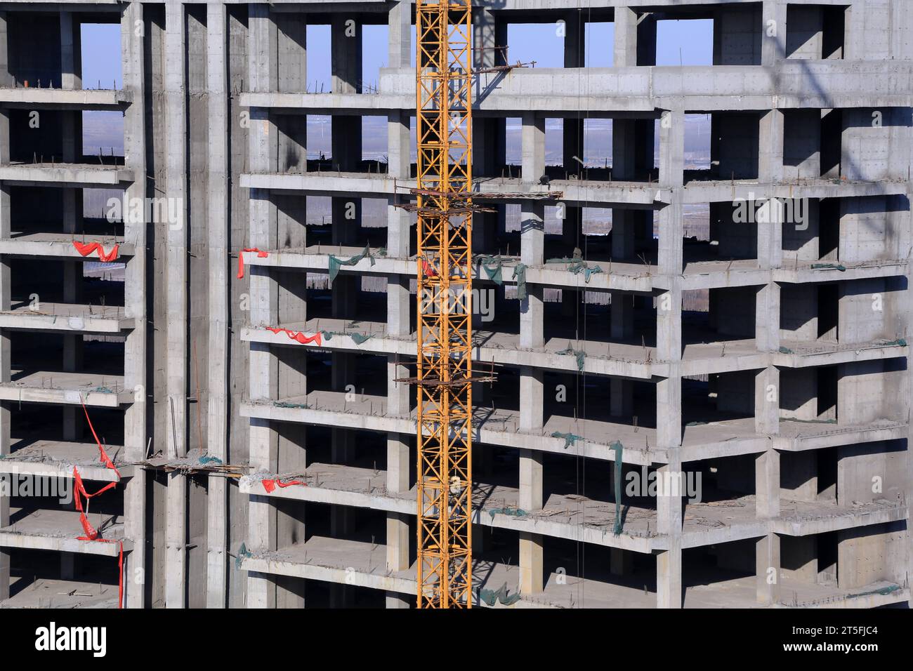 Cast-in-situ concrete high-rise building, closeup of photo Stock Photo - Alamy