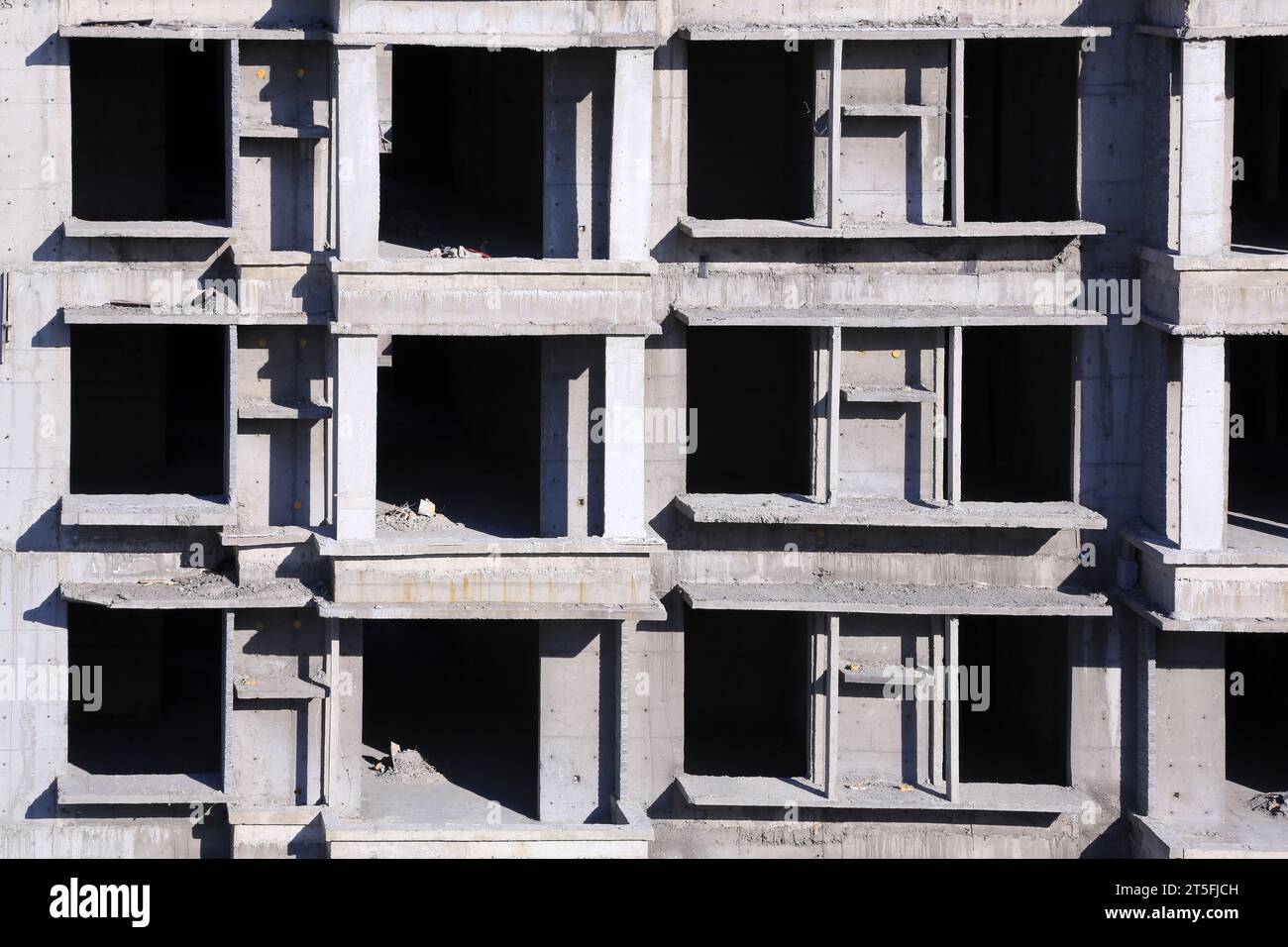 Cast-in-situ concrete high-rise building, closeup of photo Stock Photo ...