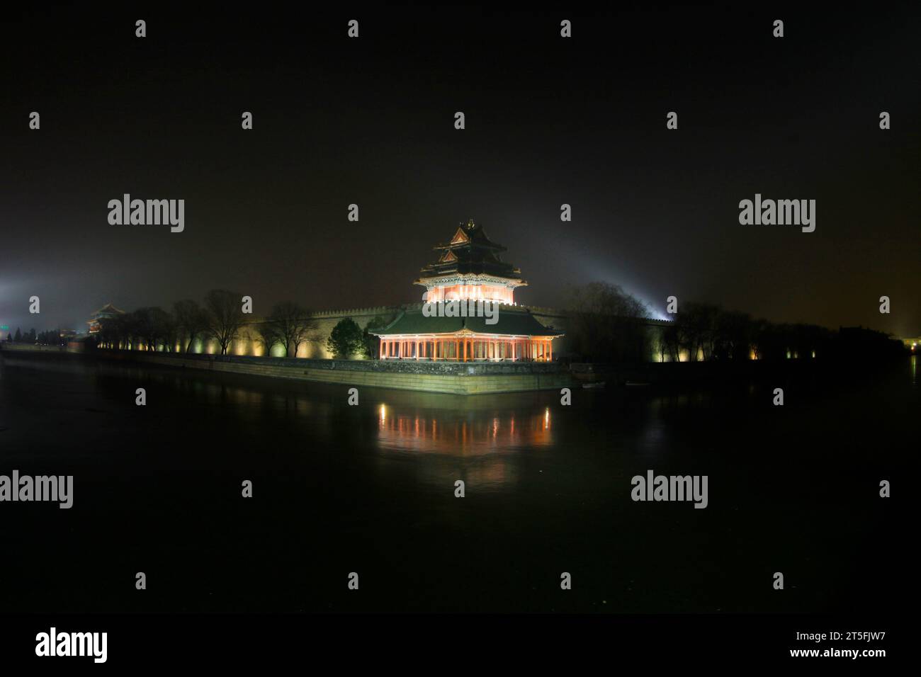 BEIJING - DECEMBER 22: The Northwest turrets of the Forbidden City at ...