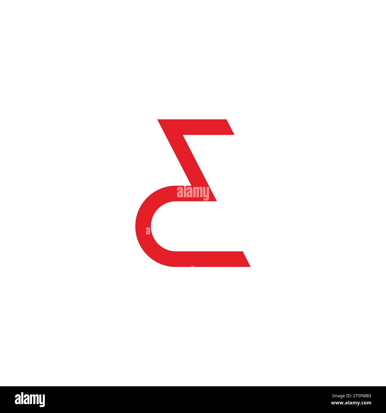 letter cd de red simple geometric line logo vector Stock Vector Image ...