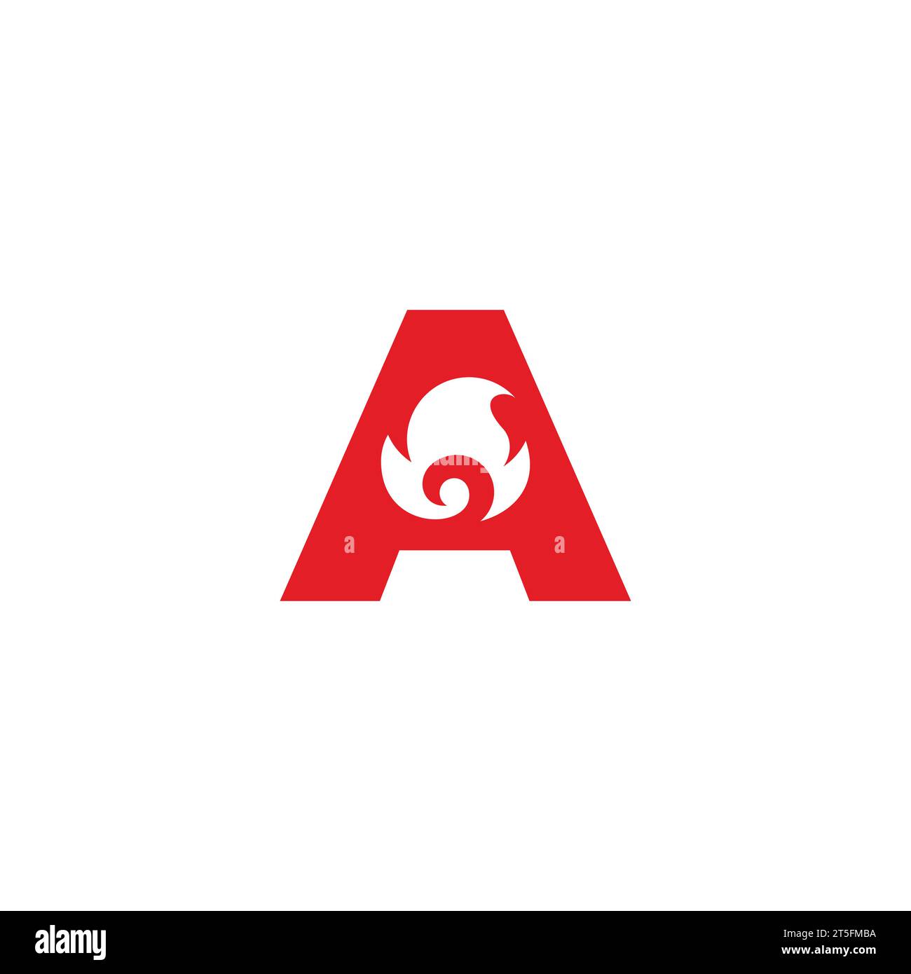 letter a red flame symbol logo vector Stock Vector Image & Art - Alamy
