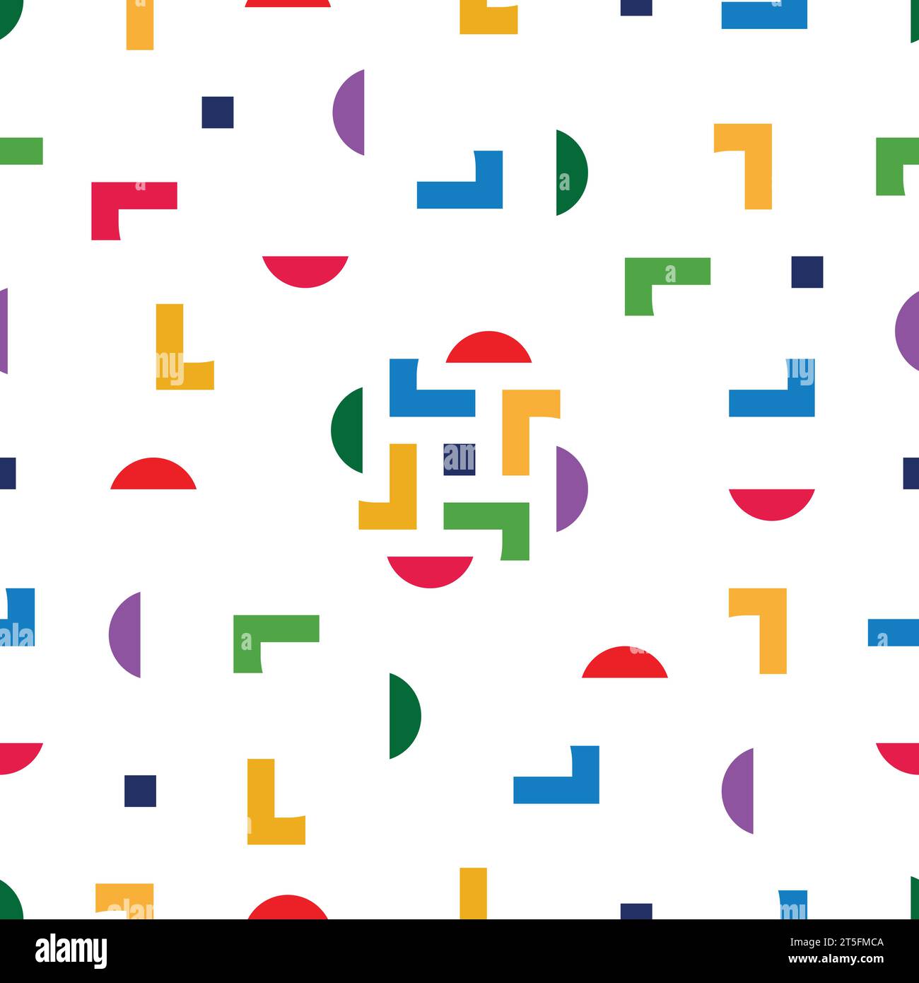 colorful objects seamless pattern letter r l vector Stock Vector Image ...