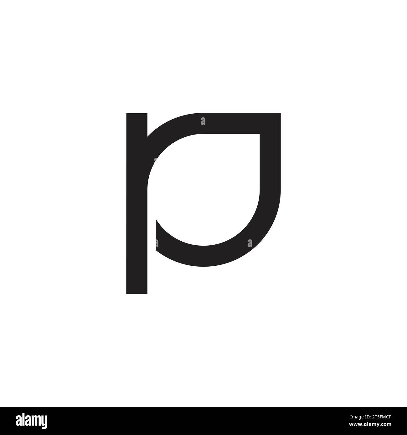 letter p simple geometric leaf shape logo vector Stock Vector Image ...