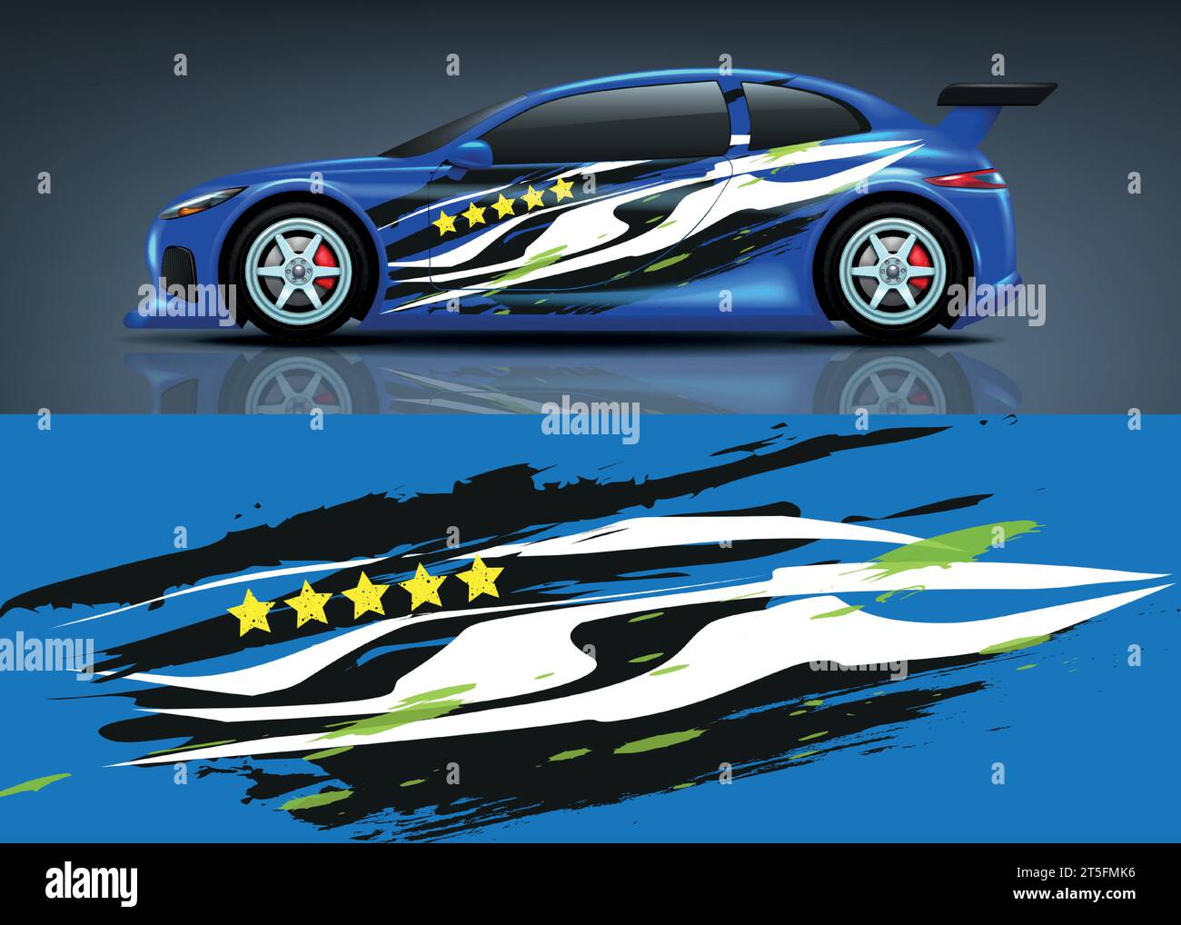 Race wrap. Rally vehicle design. Sport vehicle. Decal brand sticker ...