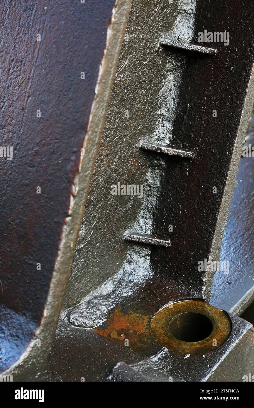 mechanical components full of greasy dirt, closeup of photo Stock Photo ...