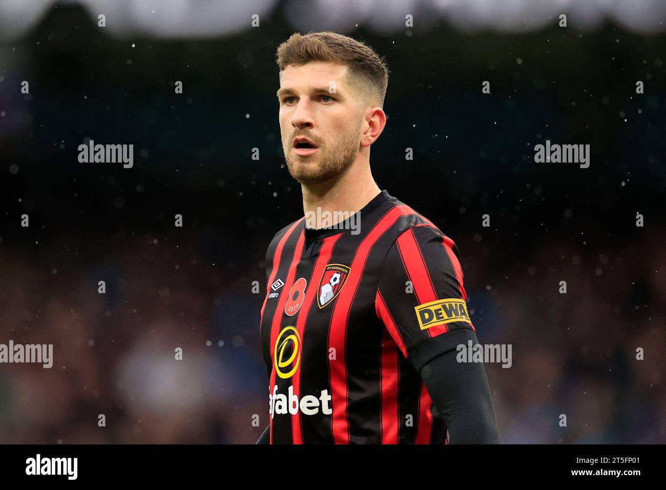 Chris Mepham #6 of Bournemouth during the Premier League match ...