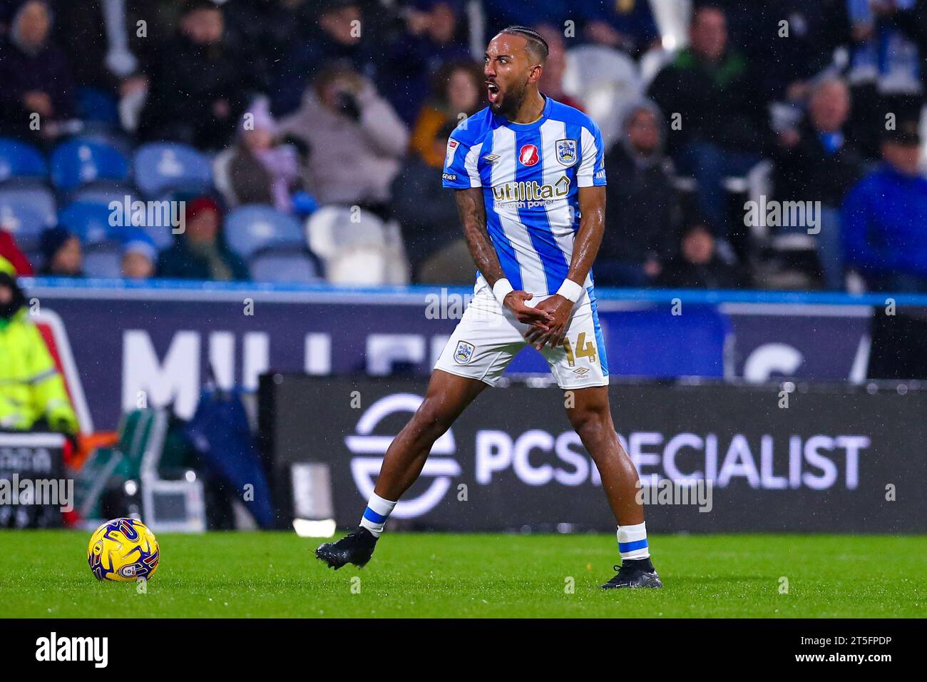 Sorba Thomas of Huddersfield Town reacts during the Sky Bet ...