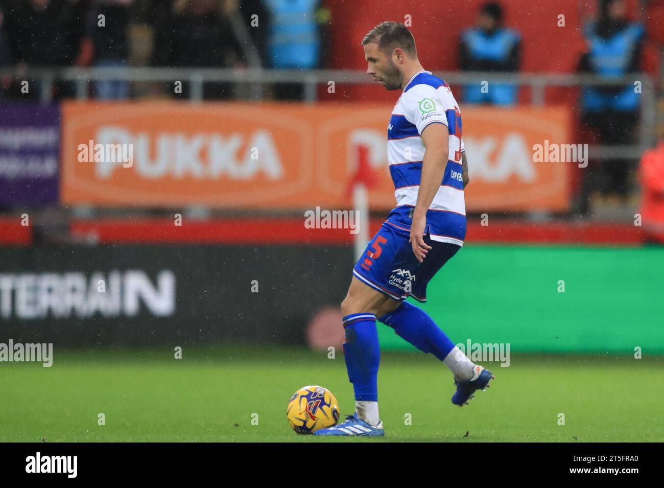 Steve Cook #5 of Queens Park Rangers passes the ball during the Sky Bet ...