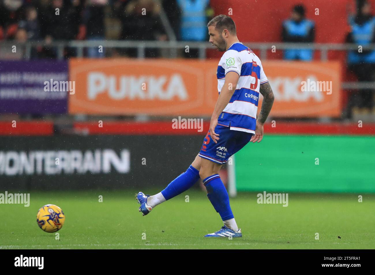 Steve Cook #5 of Queens Park Rangers passes the ball during the Sky Bet ...