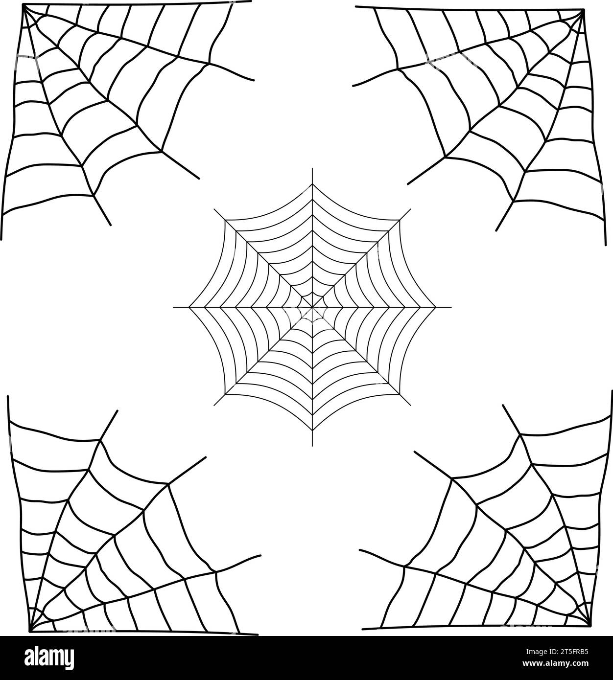 Spider web icon design isolated on white background. Hand drawn spider ...