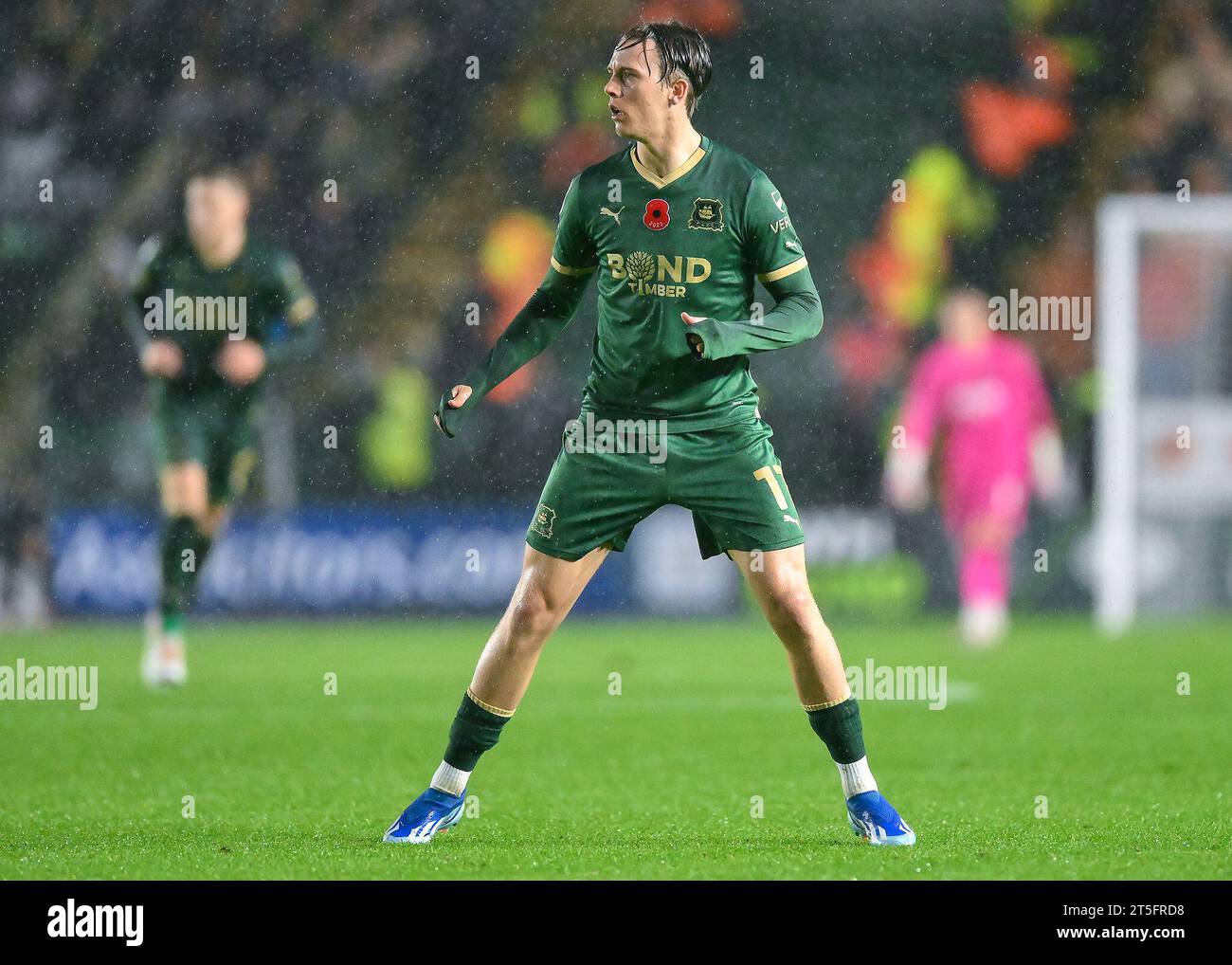 Callum Wright #11 of Plymouth Argyle in action during the Sky Bet ...