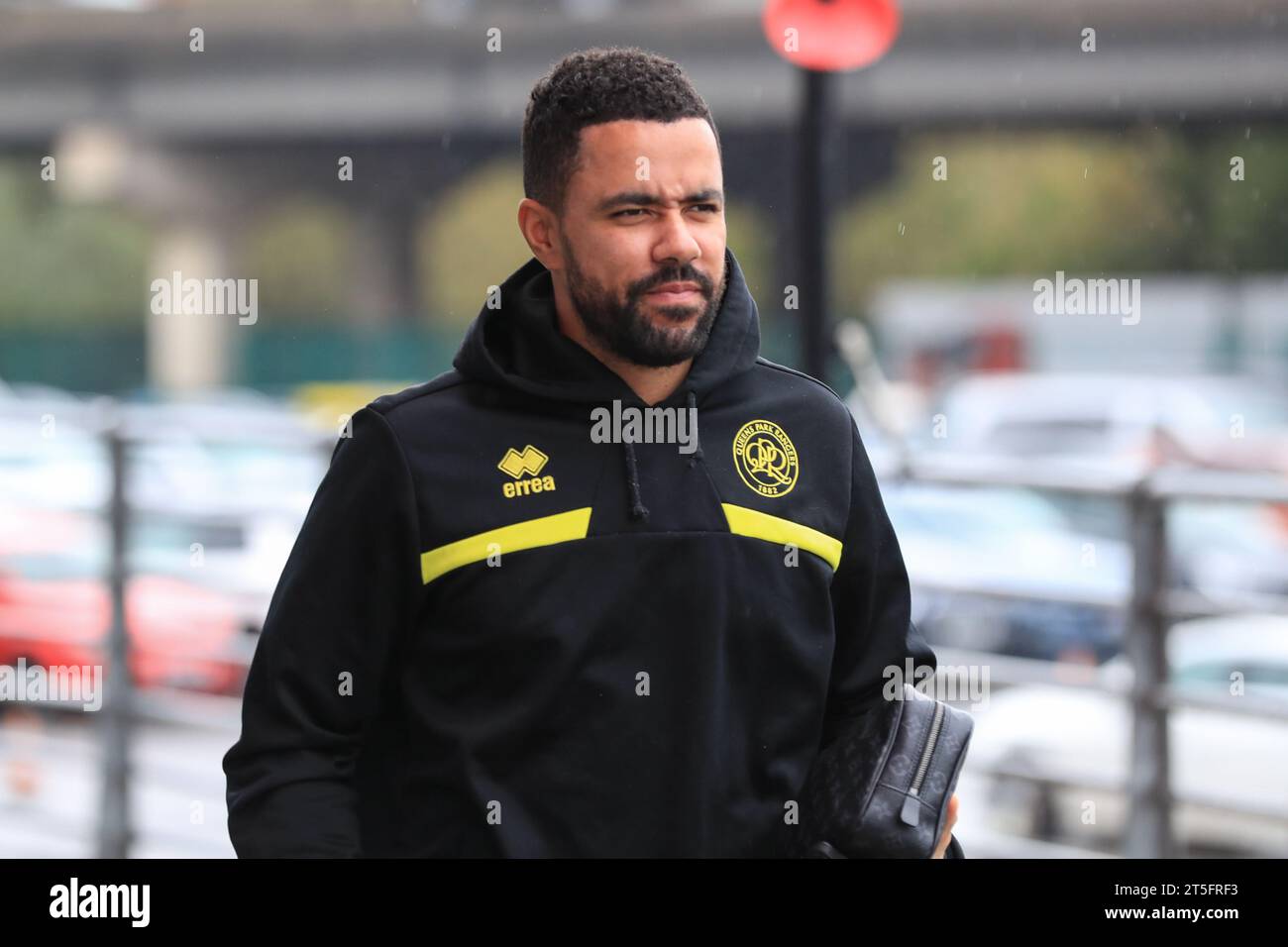 Jake Clarke-Salter #6 of Queens Park Rangers arrives during the Sky Bet ...