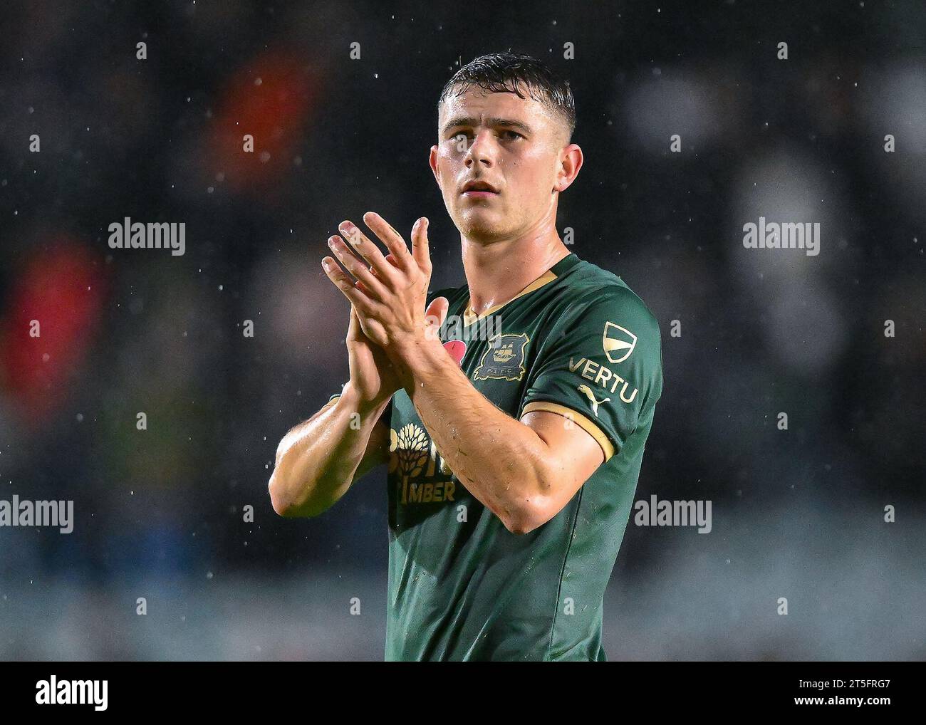 Adam Randell #20 of Plymouth Argyle applauds the fans at full time ...