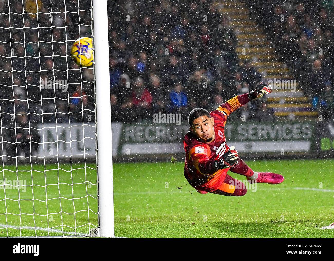 Morgan Whittaker #10 of Plymouth Argyle scores to make it 3-3 during ...