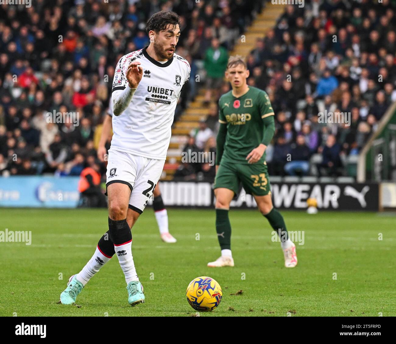 Matt Crooks #25 of Middlesbrough in action during the Sky Bet ...