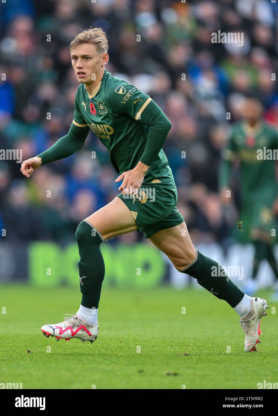 Ben Waine #23 of Plymouth Argyle in action during the Sky Bet ...