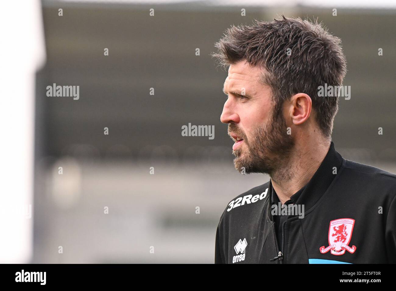 Michael Carrick Manager of Middlesbrough arrives ahead of the Sky Bet ...