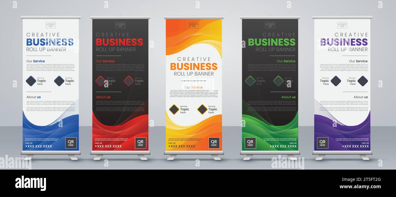 abstract modern business roll up banner designs Stock Vector Image ...