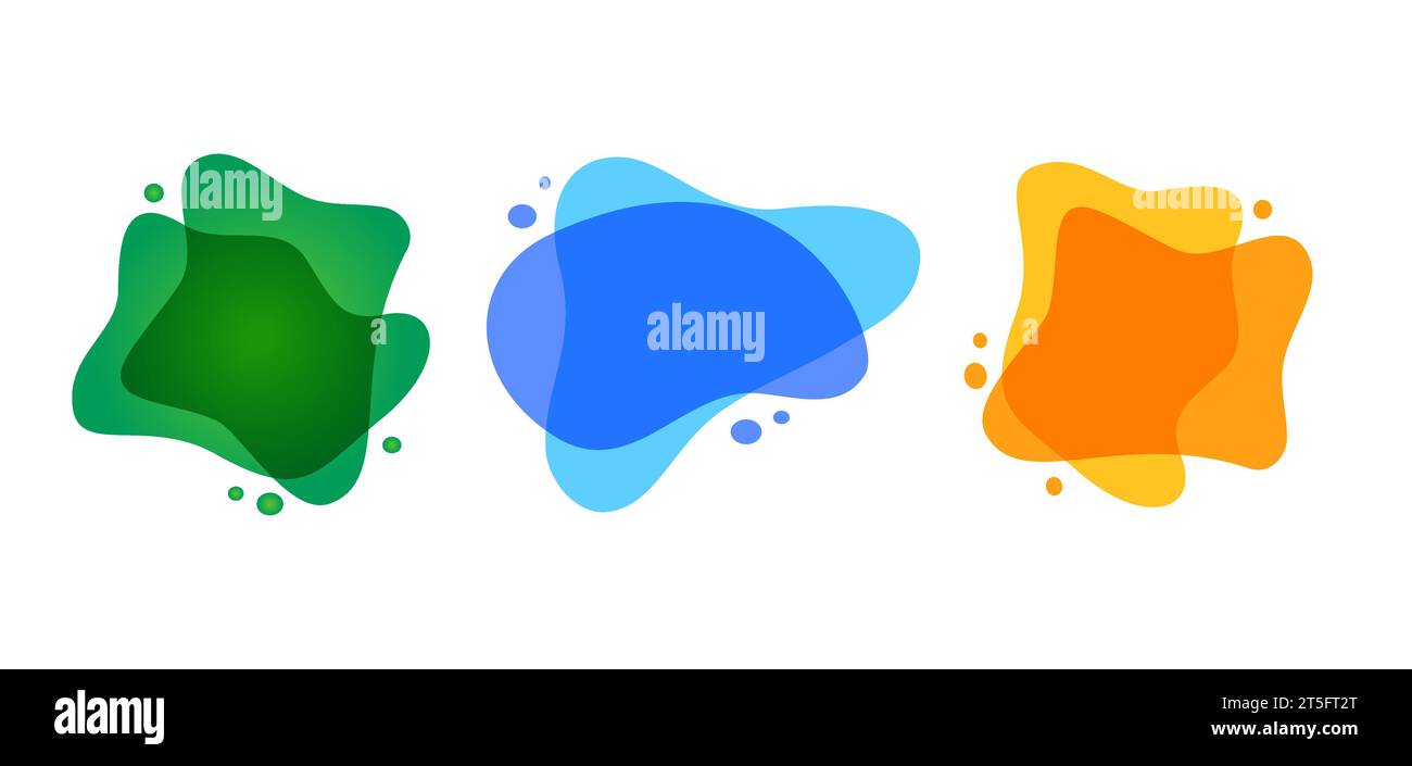 Abstract dynamic graphic elements in modern style. Banners with flowing ...