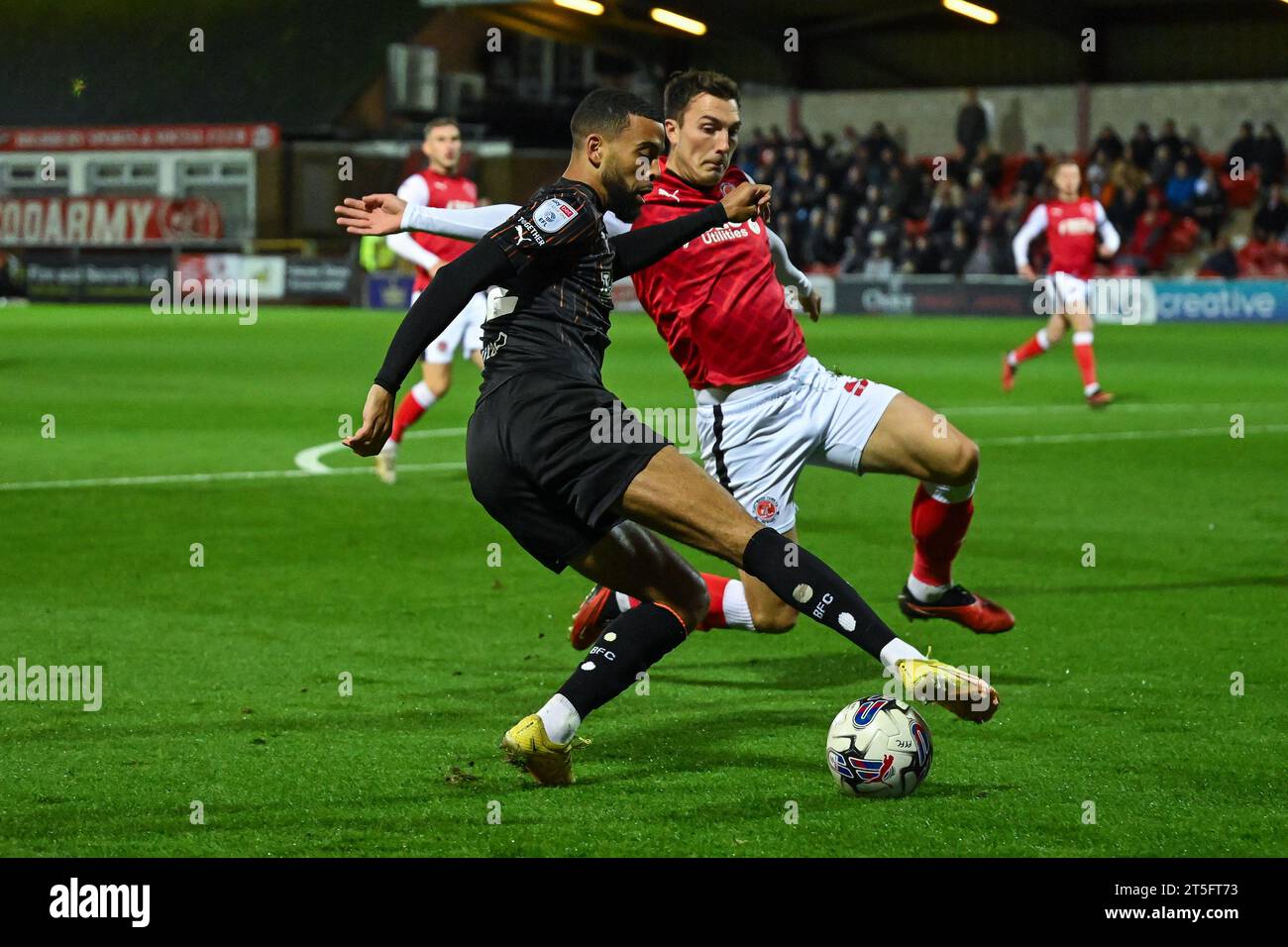 CJ Hamilton #22 of Blackpool in action during the Sky Bet League 1 ...