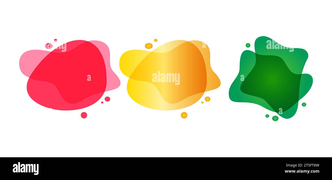 Abstract dynamic graphic elements in modern style. Banners with flowing ...