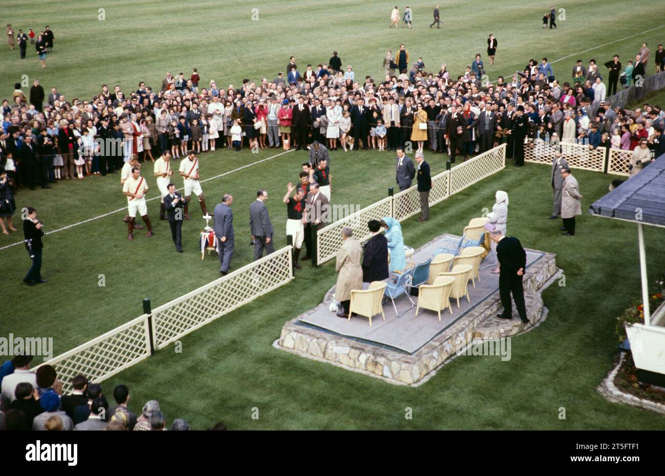 HRH Prince Philip , Duke of Edinburgh waving at polo event, August 1966 ...