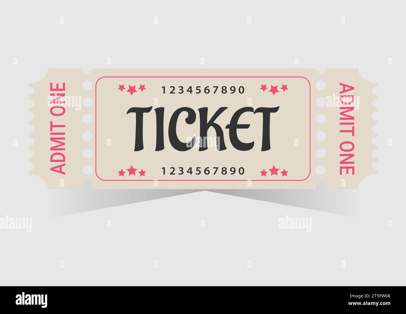 Ticket theatre, cinema, circus, event, exhibition. Vector illustration ...