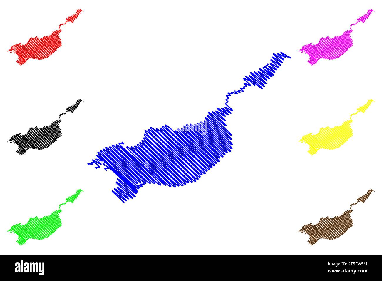 Lake Izabal and El Golfete (Republic of Guatemala, central america) map ...