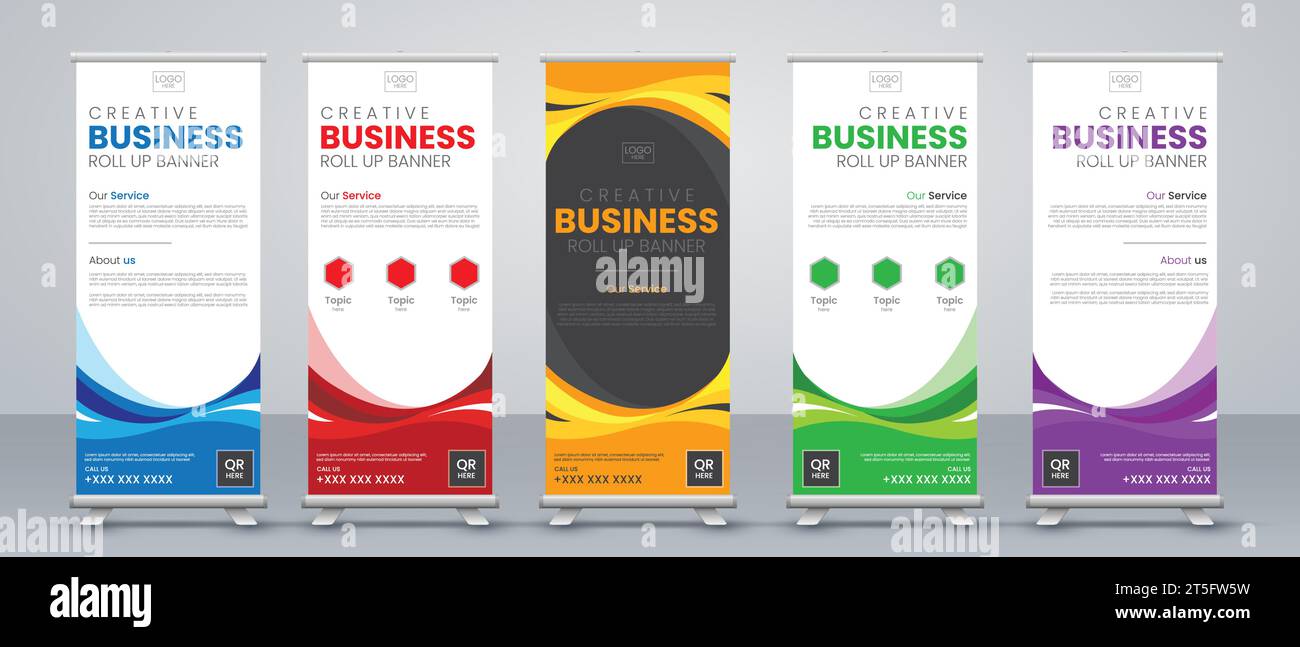 abstract modern business roll up banner designs Stock Vector Image ...