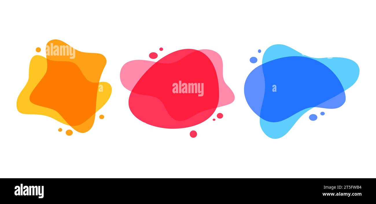 Abstract dynamic graphic elements in modern style. Banners with flowing ...