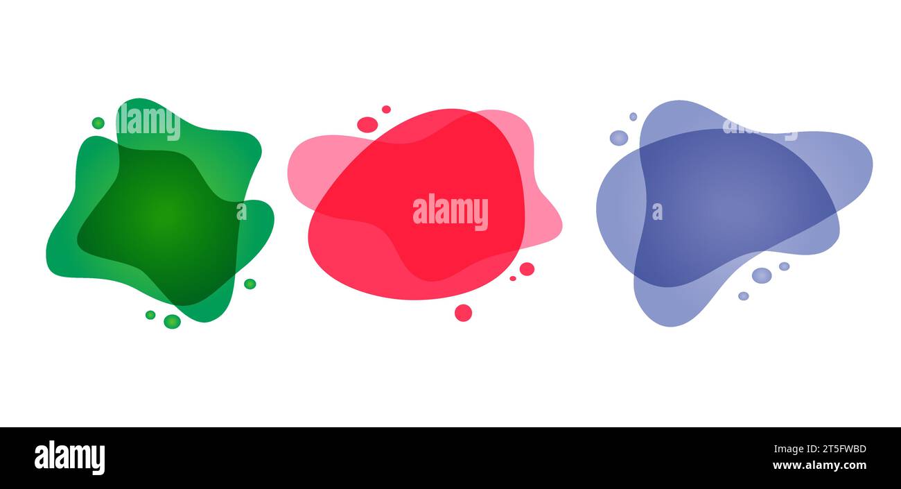 Abstract dynamic graphic elements in modern style. Banners with flowing ...